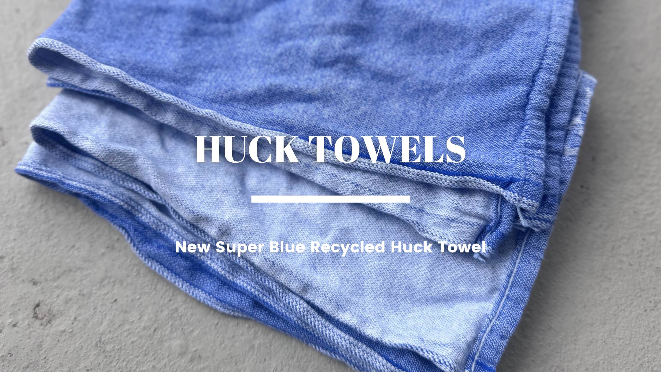 The New Super Blue Recycled Huck Towel - Detroit Sponge
